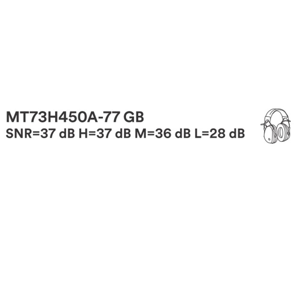 3M Peltor MT73H450P3E-77 GB CH-5 High Attenuation Helmet Mounted Flex ...
